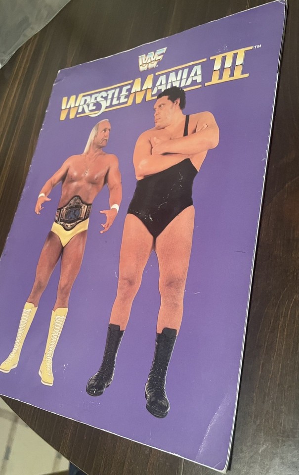 WWF WrestleMania III Program Hulk Hogan vs Andre the Giant Arena ...