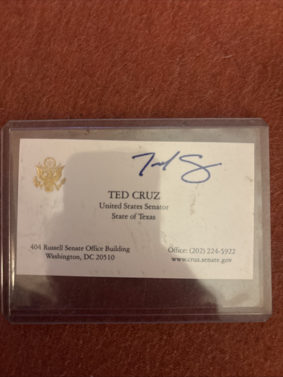 Senator Ted Cruz Autograph business card | eBay