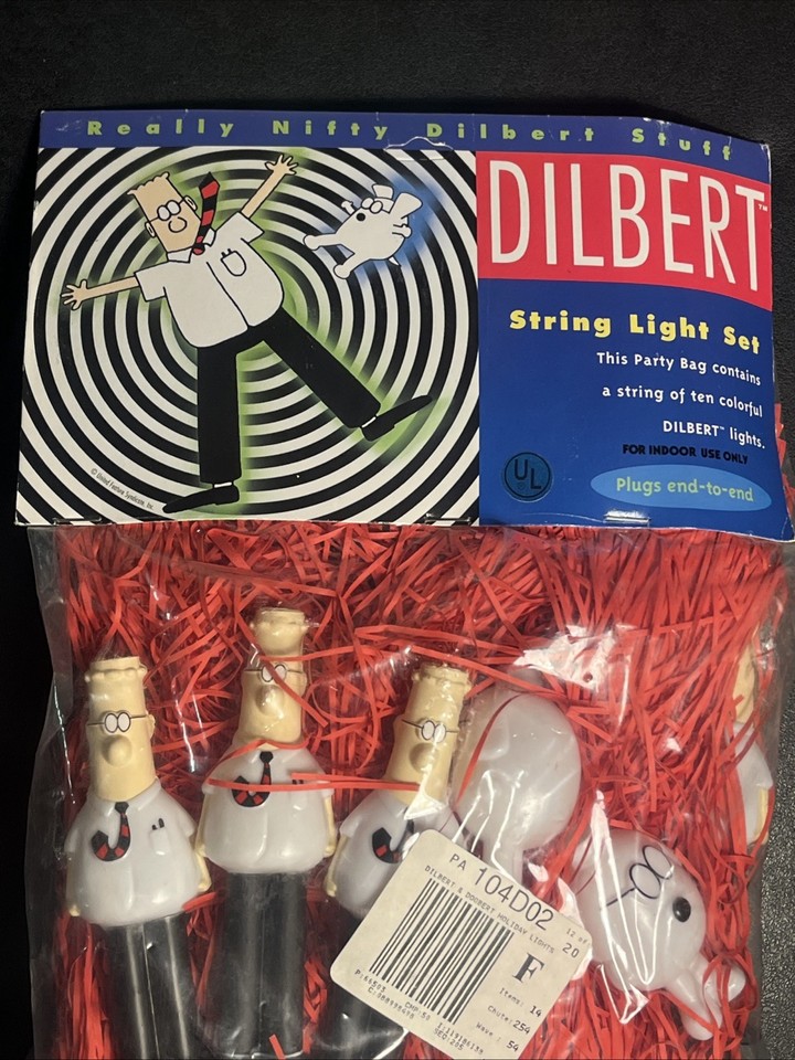 Dilbert & Dogbert Christmas String Light Set Sealed 12' Long United ...