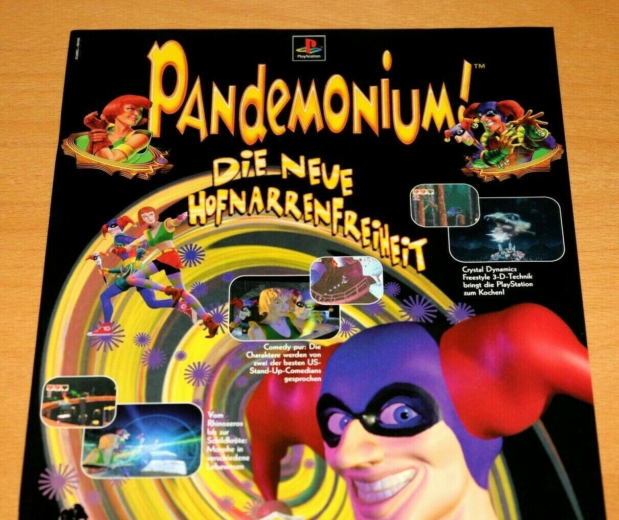 1996 Pandemonium Playstation1 PSX PS1 Mini Poster Werbeblatt Ad Page ...