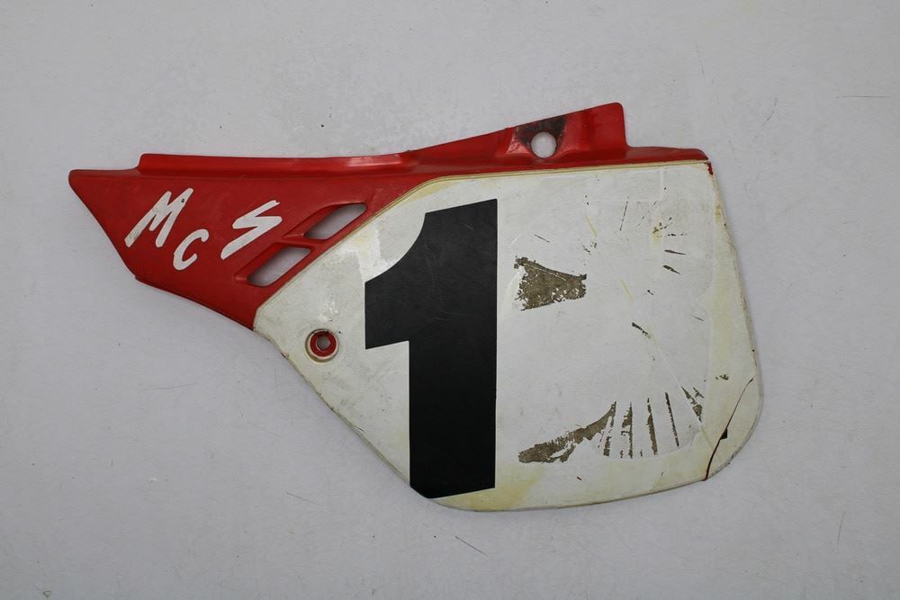 Honda CR250 1989 left Side Cover Number Plate Plastic OEM Stock | eBay