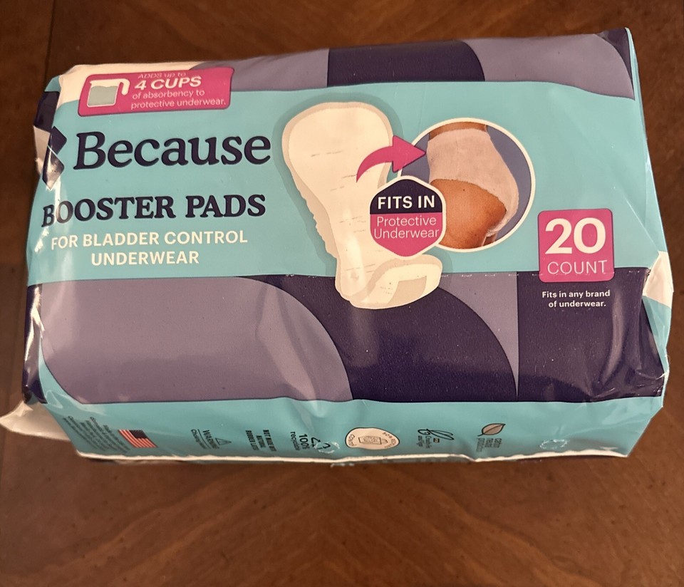 Because Premium Incontinence Booster Pads Extra Absorbency Soft ...