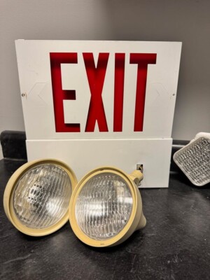 Commercial 2 Pack Led Exit Sign Emergency Lights 840349940311| eBay
