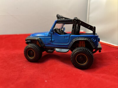 2003 JEEP WRANGLER RUBICON 4x4 SUV LIFTED SHINY BLUE 1/35 MAISTO NEW ...