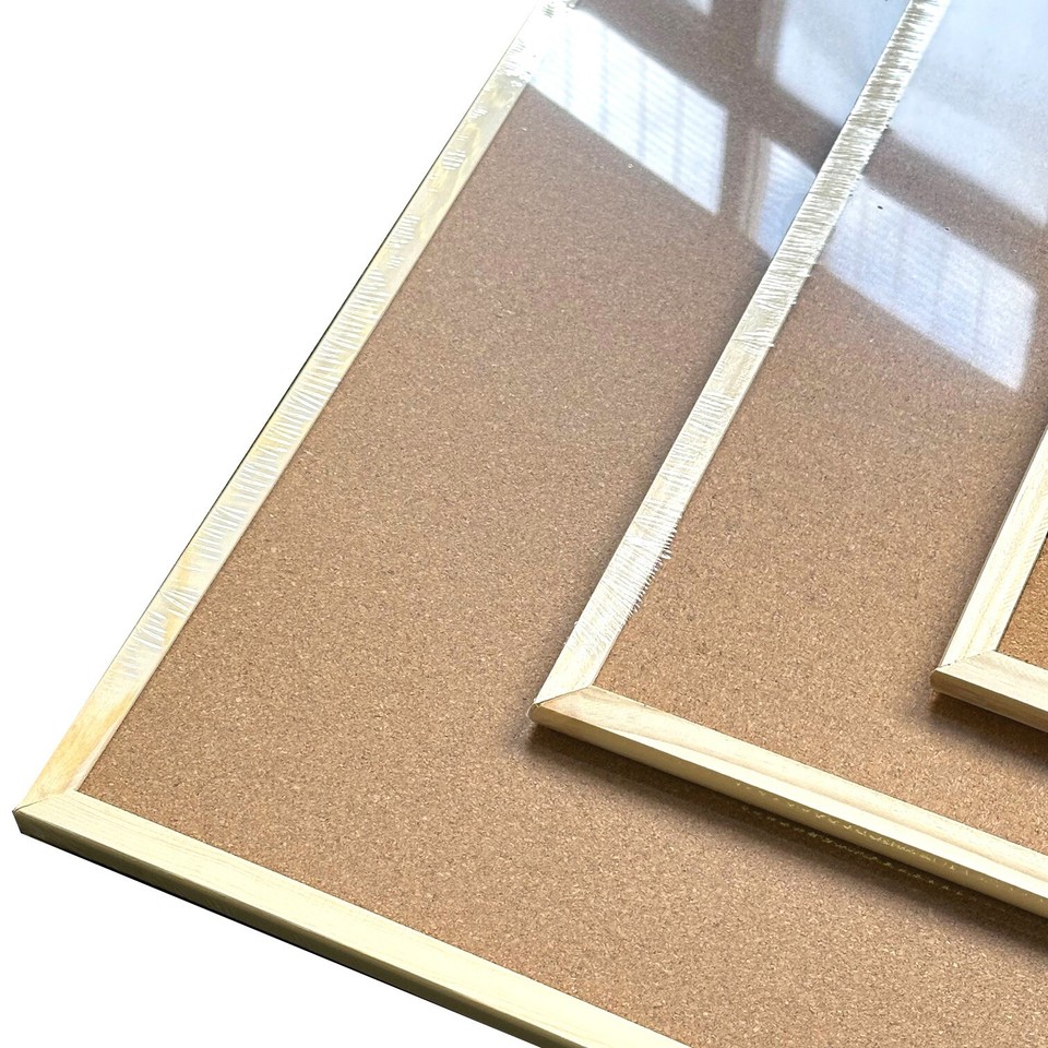 LARGE CORK BOARD WOODEN FRAMED PIN MESSAGE PINBOARD NOTICEBOARD MEMO ...