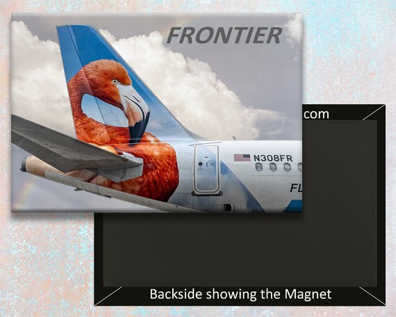 Frontier Airlines Tail Logo Handmade 3.25" x 2.25" Fridge Magnet ...