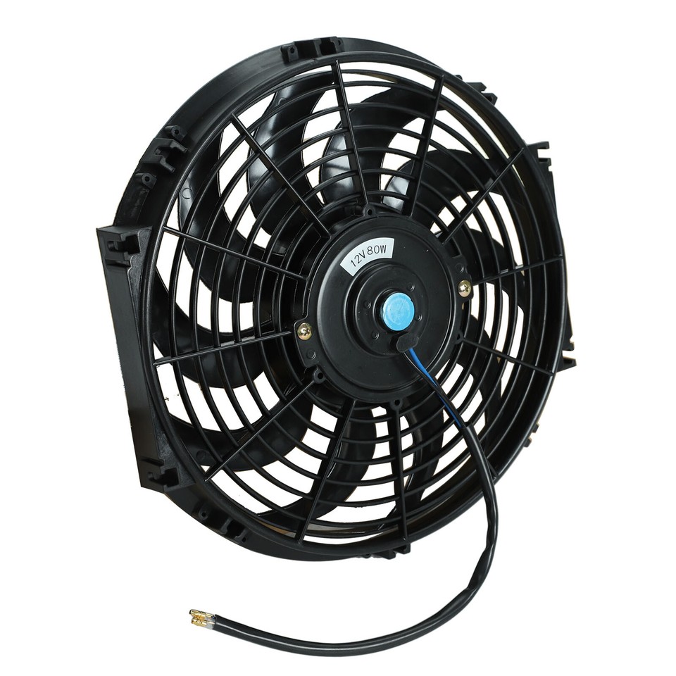 2pcs 12"Electric Cooling Fan 12 Volt Push-In Radiator Fin Probe ...