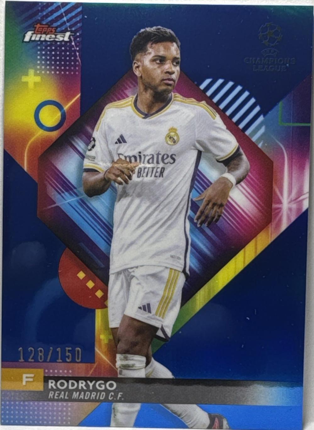 2023-24 Topps Finest UEFA Club Competitions - Rodrygo #66 Blue ...