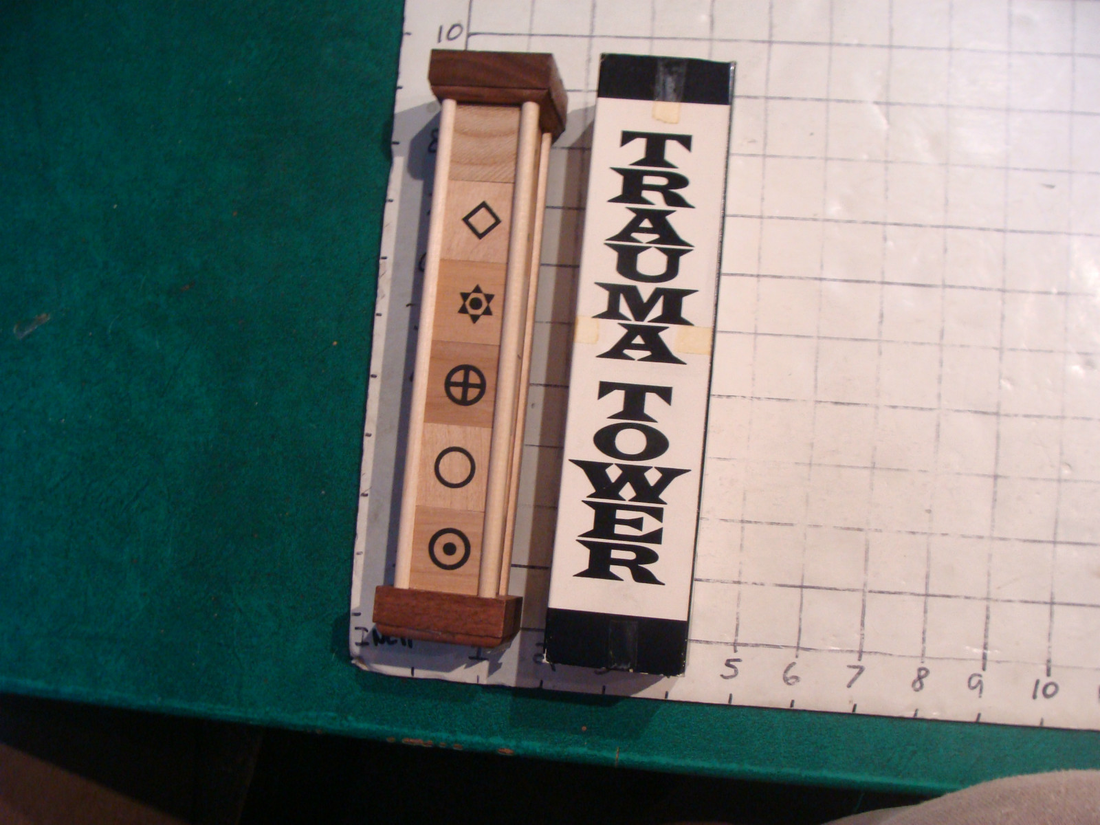 Vintage wooden TRAUMA TOWER decorator puzzle from Skor-Mor, cool ...