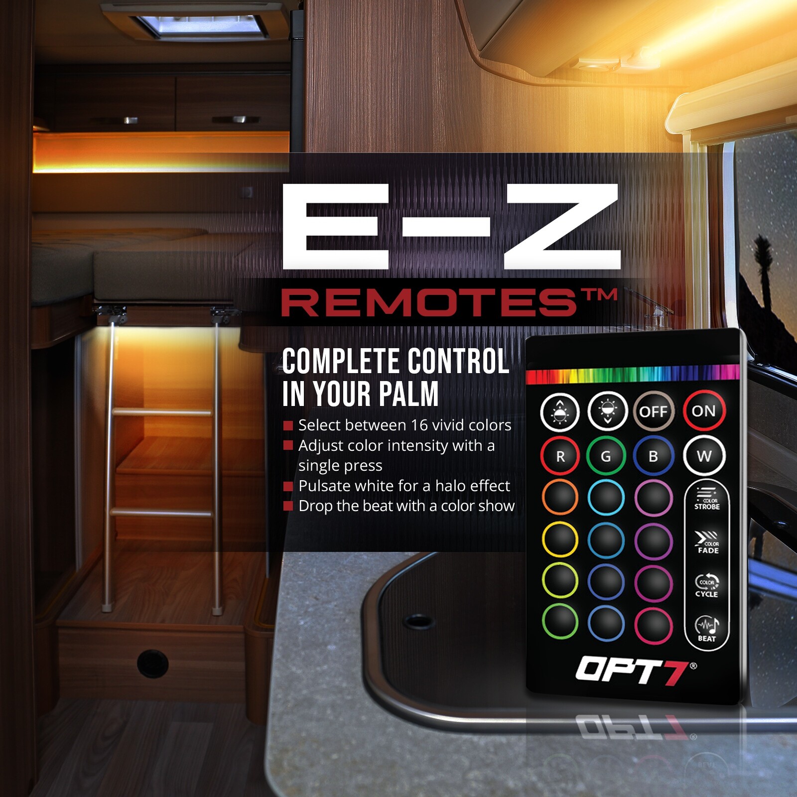 OPT7 Aura LED Trailer RV Underglow Full Color Spectrum- Underbody 4 ...