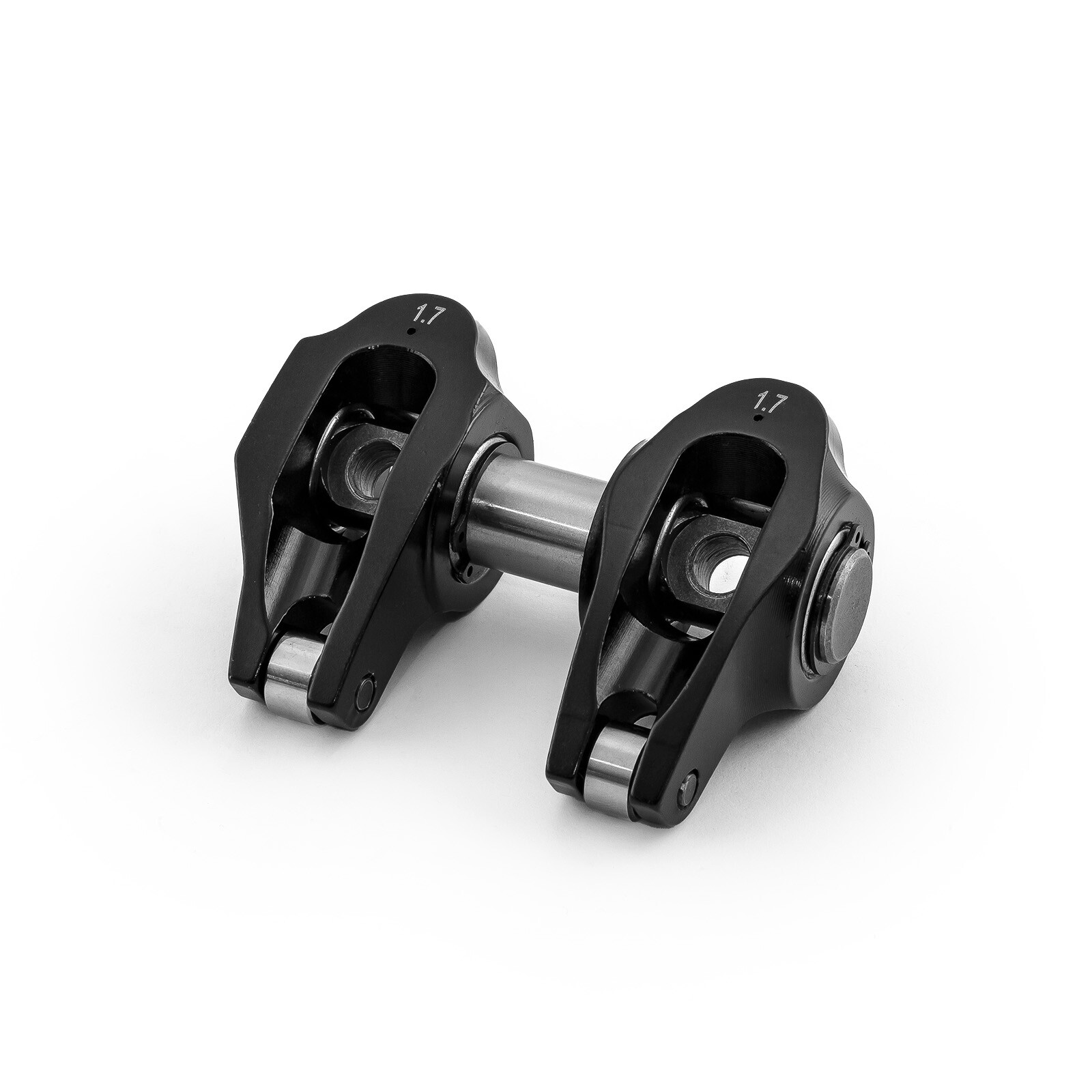 Chevy LS3 1.7 Ratio Aluminum Pedestal Mount Roller Rocker Arm Set Black ...