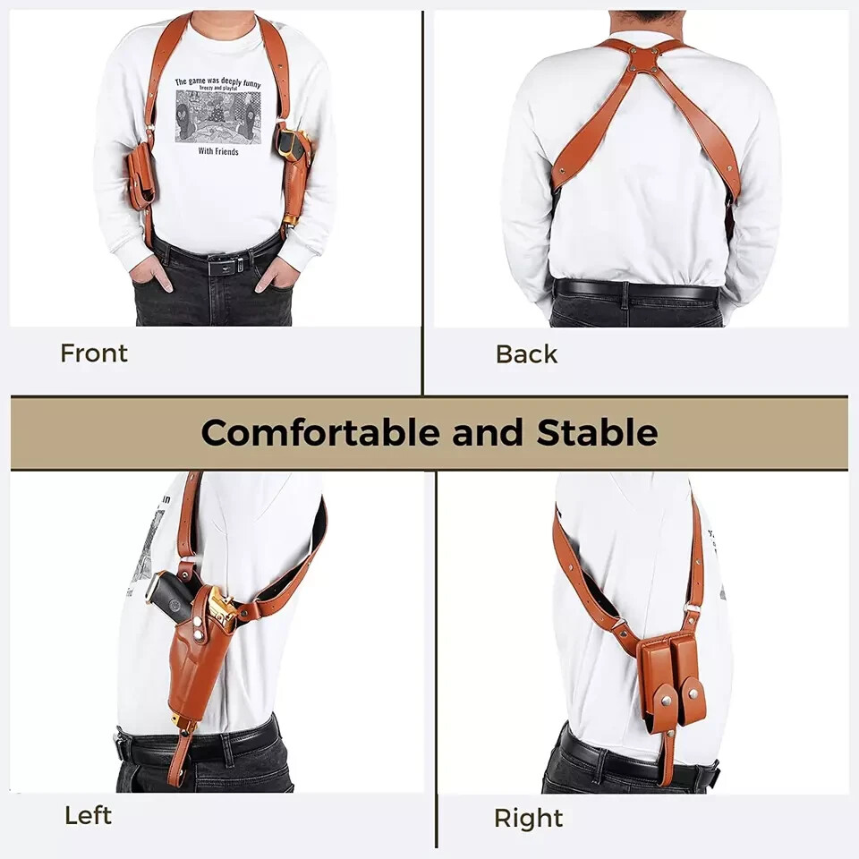 Leather Shoulder Holster Fit Glock 1911, Shoulder Holster for Concealed ...
