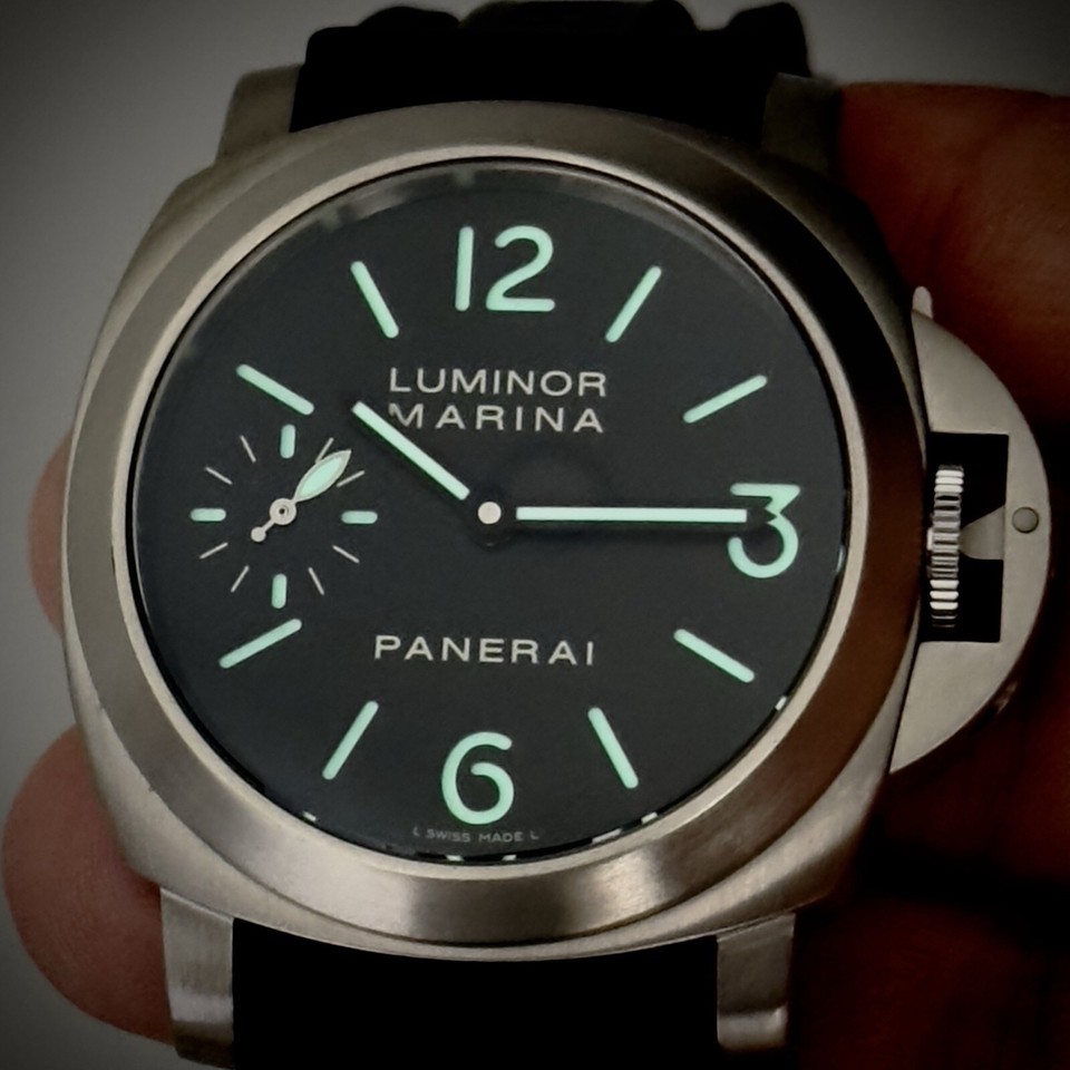 Panerai Luminor Marina PAM00177 - Open Case Back - 44MM - Black Dial ...