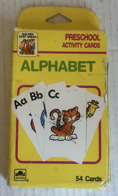 vintage golden step ahead flash cards alphabet preschool 1989 golden ...