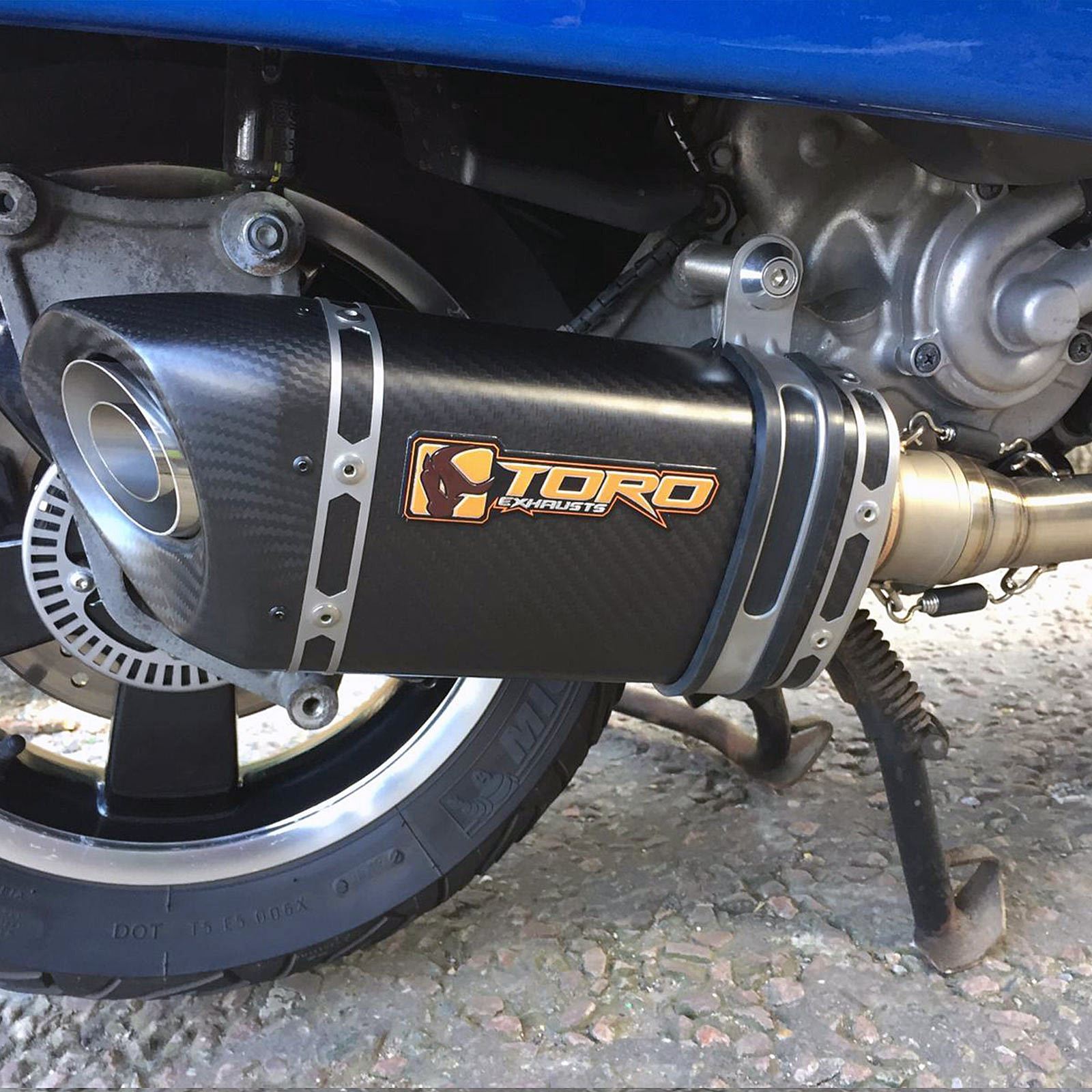 Toro Exhaust Link Pipe W/Stainless TriHex Silencer for Vespa GTS 125 13 ...