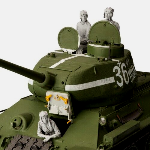 Unassembled Unpainted1/16 Resin Figure Model WWII Soviet Soldiers Tank ...