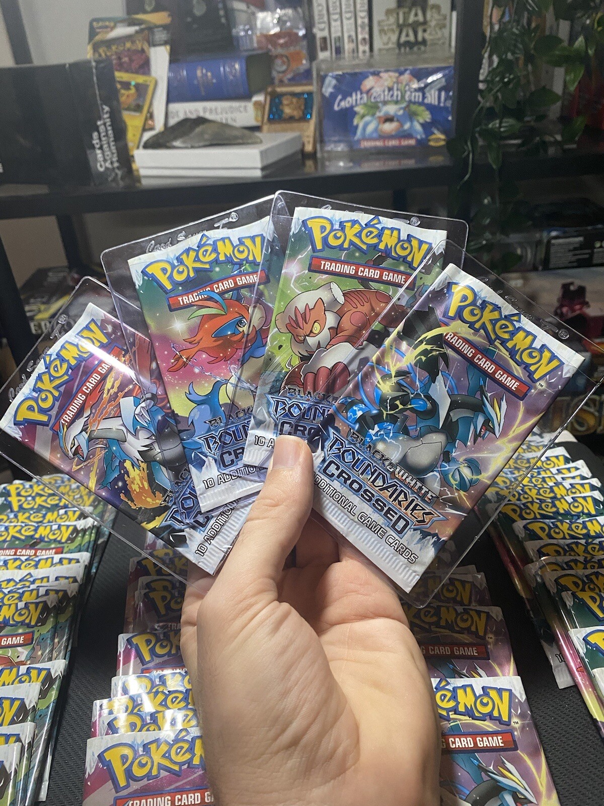 ⚫️⚪️4 Boundaries Crossed Black & White Packs W/ Cases! Empty Pokémon ...