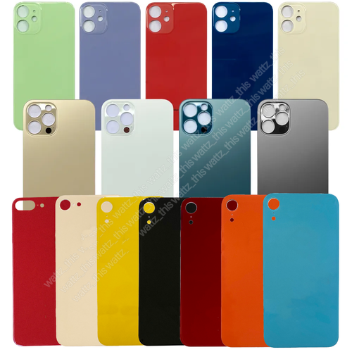 Back Glass Replacement Rear Cover Big Hole For iPhone 8 XR XS 11 12 13 ...
