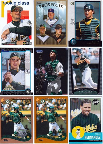 Huge 25 + different RAMON HERNANDEZ card lot 1998 - 2013 A's Padres ...