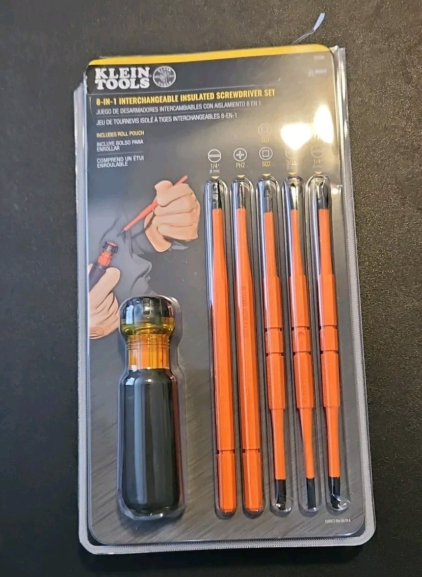 Klein Tools 32288 8-in-1 Insulated Interchangeable Screwdriver Set ...