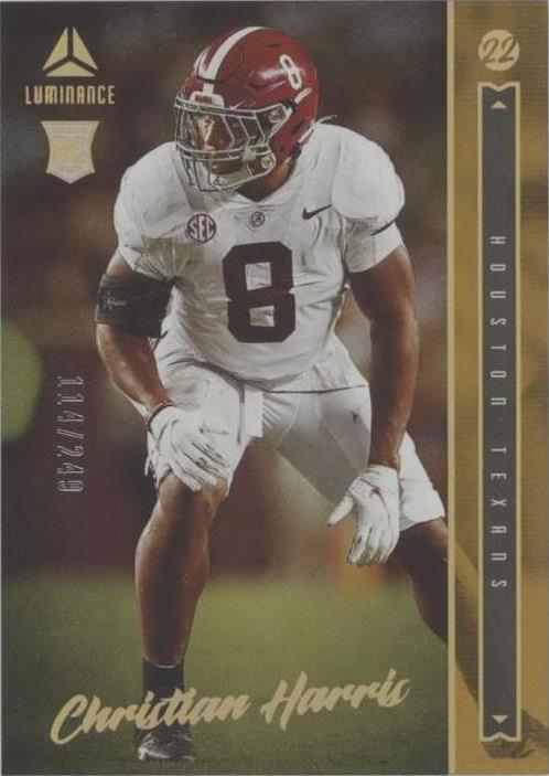 2022 Panini Luminance - Rookie Christian Harris #158 Gold /249 (RC) for ...