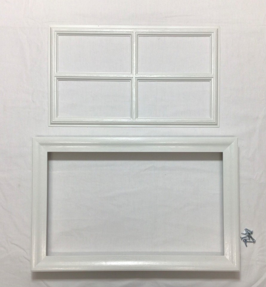 White Amarr Garage Door Window Kit Short Panel Frame Insert Grill Glass ...