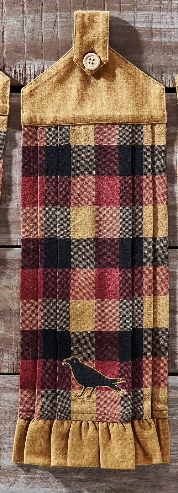 New Primitive BLACK CROW KITCHEN TOWEL Hanging Tab Top | eBay