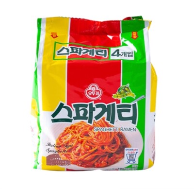 Korean Instant Noodle OTTOGI SPAGHETTI Ramen Ramyeon Ramyun 4pack Set ...