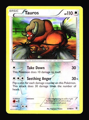 Tauros Generations #57/83 Reverse Holo Rare Pokemon Card T2-1145 | eBay