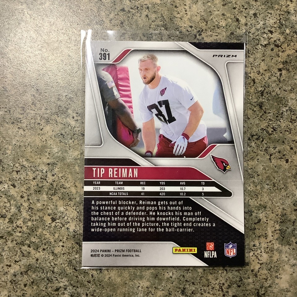 2024 Prizm Tip Reiman Orange Disco Rookie RC #381 Cardinals | eBay