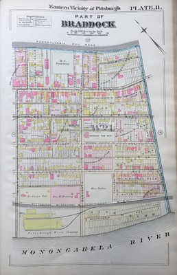 1895 BRADDOCK PITTSBURGH PA 9TH ST - 13TH STREET ST. THOMAS RC CHURCH ...