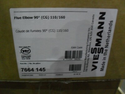 Viessmann 7664145 Flue Elbow 90 degree CG 110/160 | eBay