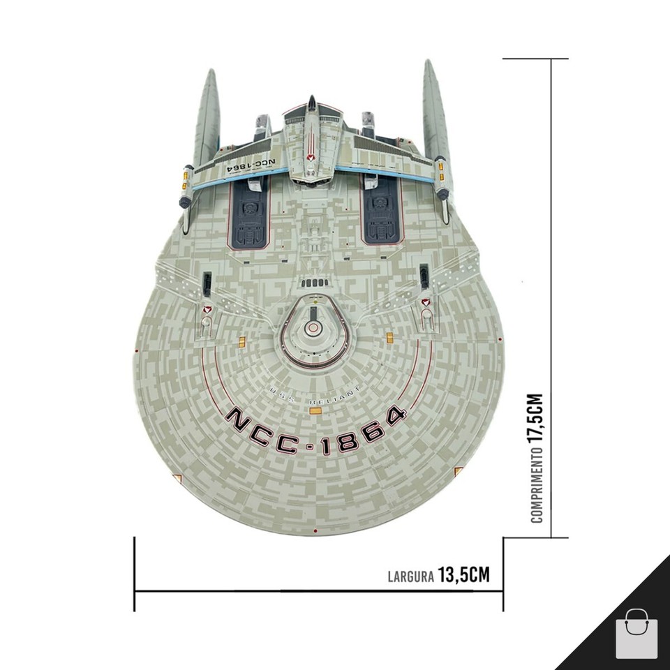 Star Trek USS Reliant NCC 1864 XL Edition Eaglemoss Replica Space Ship ...