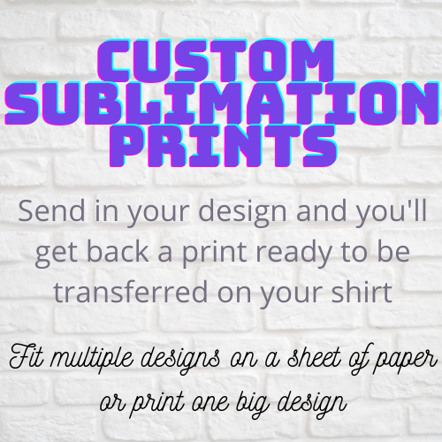 Custom SUBLIMATION Transfers ~ 8.5 x 14 ~ Your Design Ready to Print ~ Free Ship | eBay