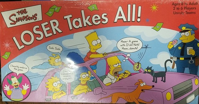 2001 RoseArt No. 31368 The Simpsons Loser Takes All Board Game for sale ...