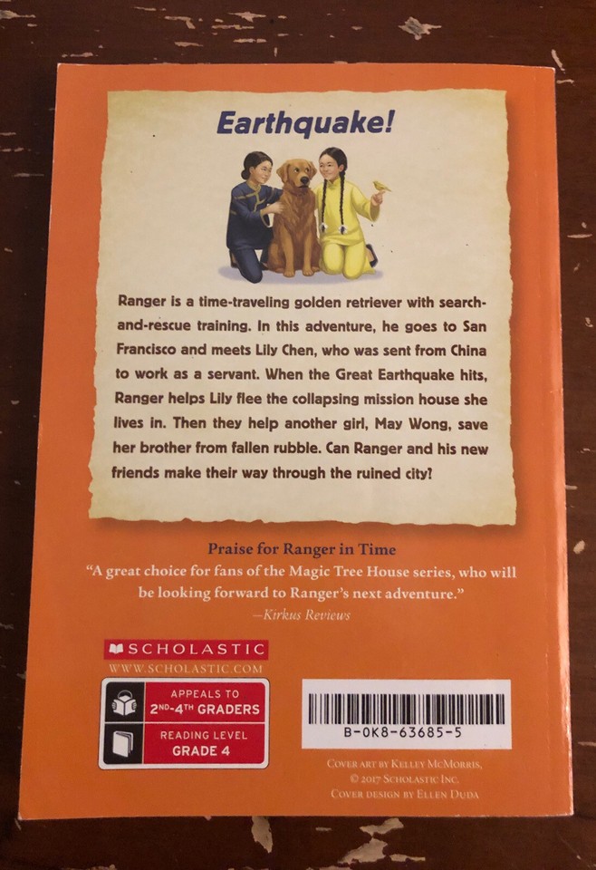 Ranger in Time Series: Escape from the Great Earthquake by Kate Messner ...