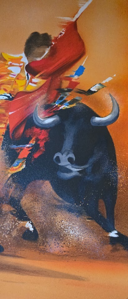 Victor Spahn, CORRIDA Limited Edition Lithograph Hand Signed with COA ...