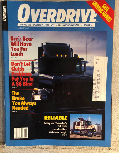 OVERDRIVE Trucking Magazine August 1987 | eBay