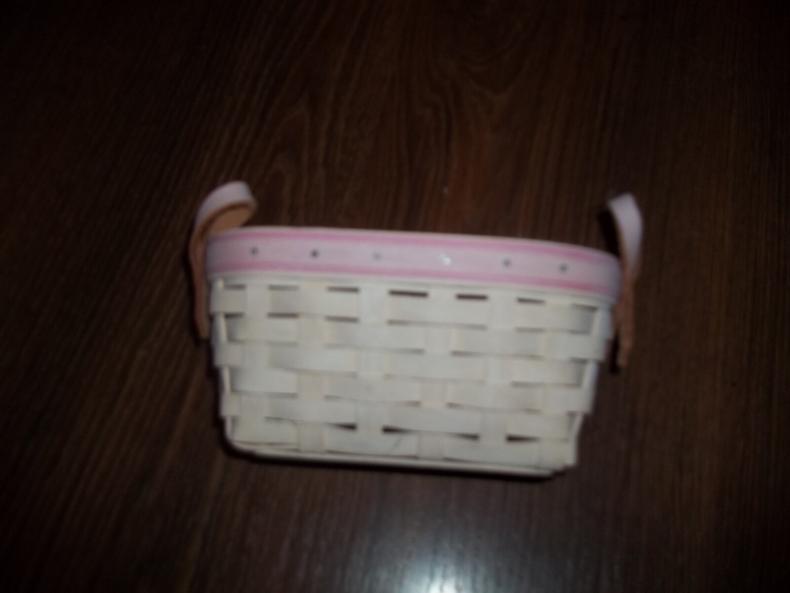 2005 Longaberger Hope Basket Pink & White American Cancer Society 7” x ...