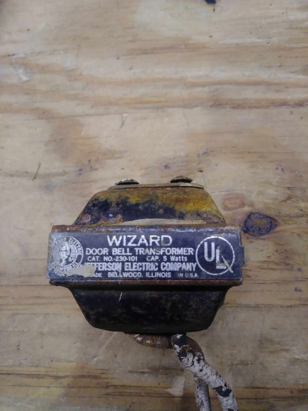 Vintage Wizard jefferson electric door bell transformer 230-101 MAKE ...
