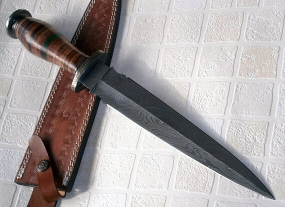 Custom Handmade Damascus Steel 15.00 Inches Dagger Knife - Gorgeous ...