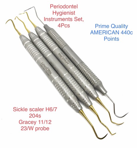 Dental Periodontel Hygienist Instruments Set, Gracey 11/12, 204s, H6/7 ...