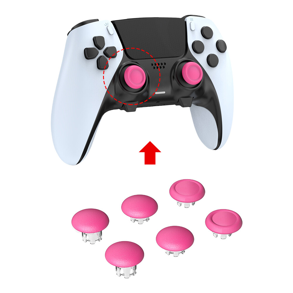 6pcs 3D Thumbstick Grip Caps for PS5 Edge Elite Joystick Gamepad (Red ...