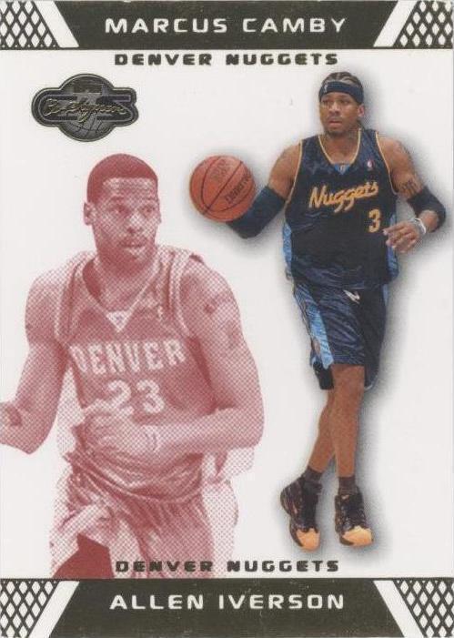 2007-08 Topps Co-Signers - Allen Iverson, Marcus Camby #3 Gold Red /109 ...