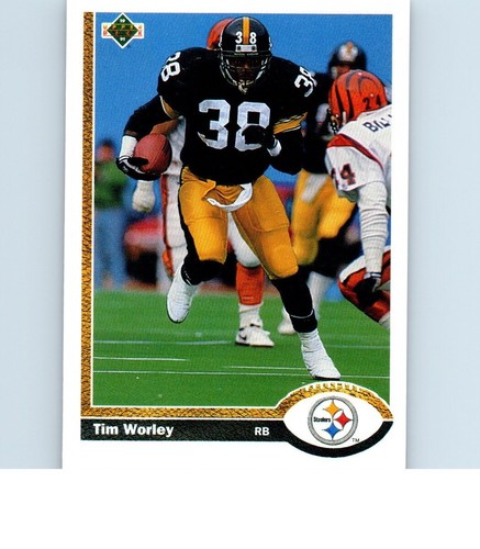 Tim Worley 307 Steelers 1991 Upper Deck NFL Football Trading Card | eBay