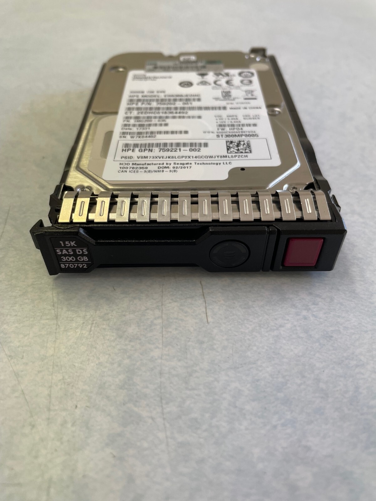 870753-B21,870792-001 HP 300GB 15K 12G 2.5 INCH SC DS SAS HDD | eBay