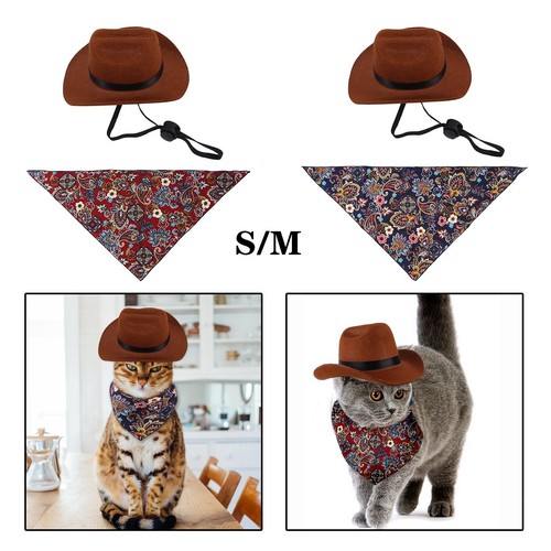 Pet Cowboy Hat Funny Western Cap Universal Photo Prop Dog Cat Costume ...