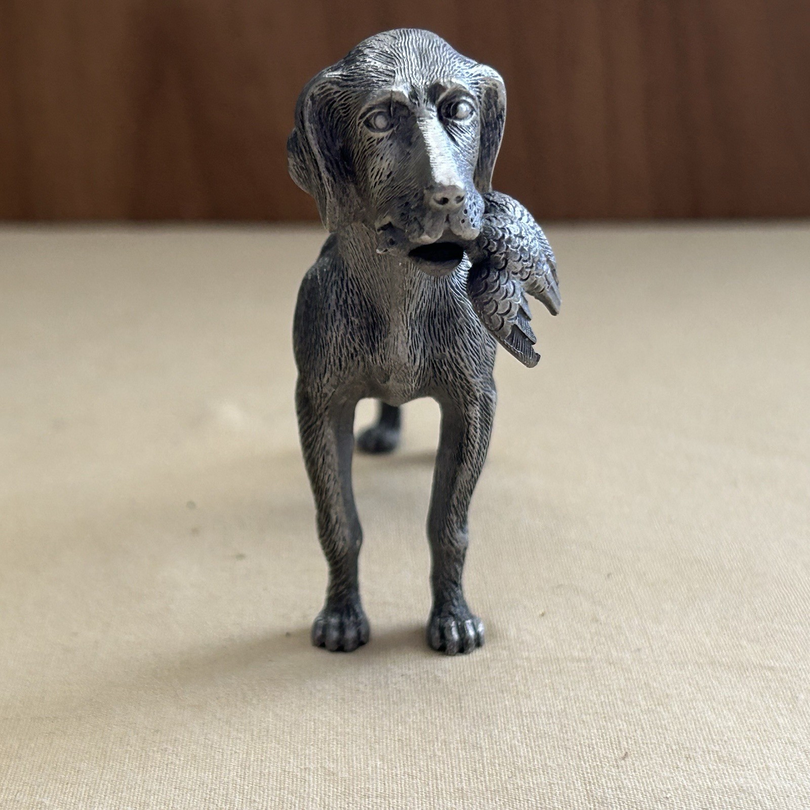 Pewter Dog Figurine Retriever Bird Dog English Pewter | eBay