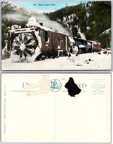 Rotary Snow Plow Postcard | eBay