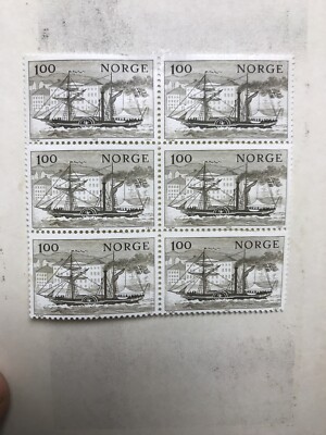 Vintage Norway Norge Postage Stamps Block Of (6) | eBay
